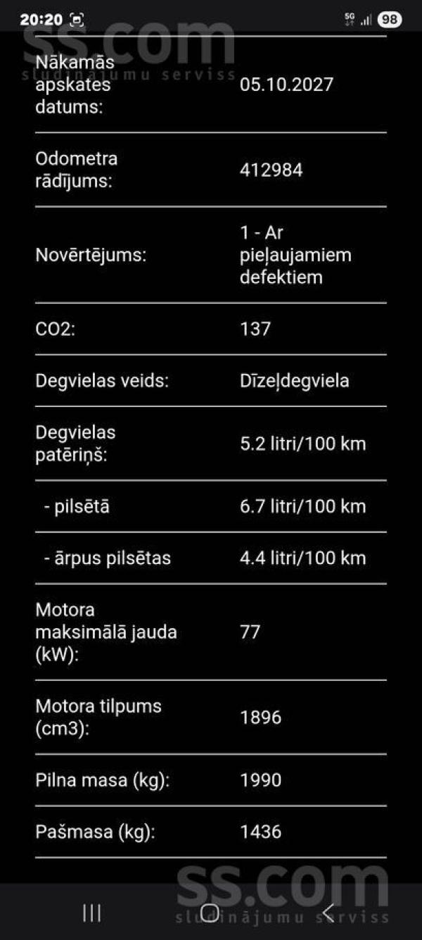 Melns Volkswagen Golf 2009 Ventspils, ar dzinēja tilpumu 1.90 L un nobraukumu 413 tūkst. km par 1950 €, foto 8 vietnē AUTOMOTO.COM.LV