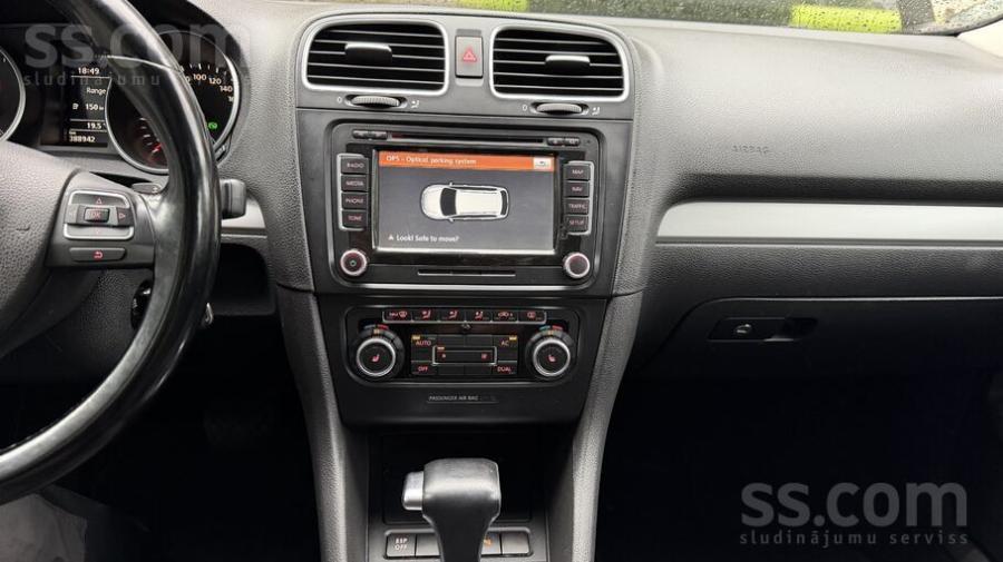 Black Volkswagen Golf 2010 in Riga, with an engine capacity of 2.00 L and mileage of 388 thousand km for 2950 €, photo 10 on AUTOMOTO.COM.LV