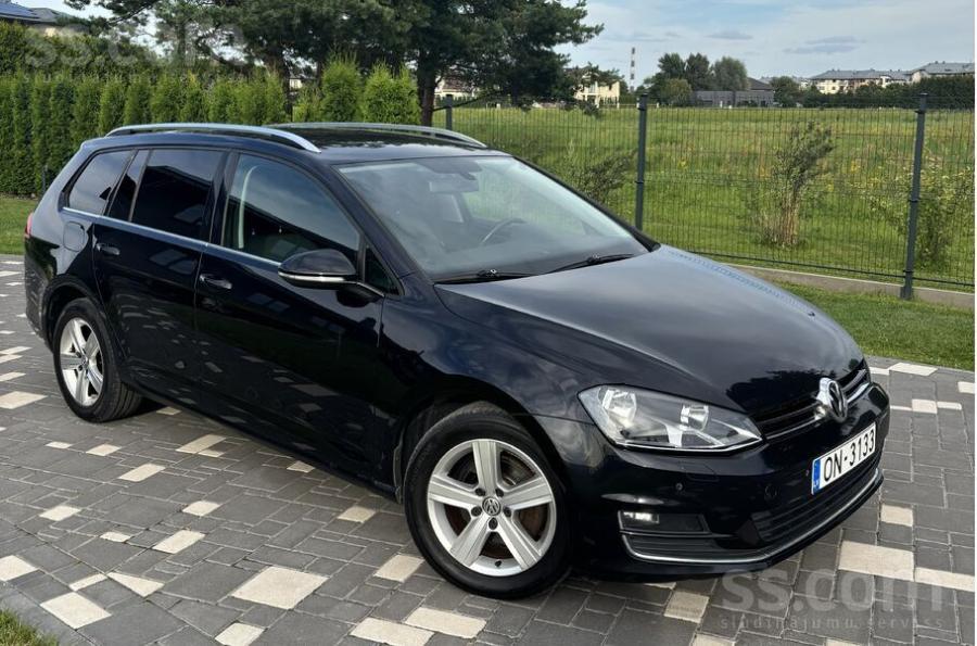 Black Volkswagen Golf 2015 in Riga, with an engine capacity of 2.00 L and mileage of 192 thousand km for 7950 €, photo 1 on AUTOMOTO.COM.LV