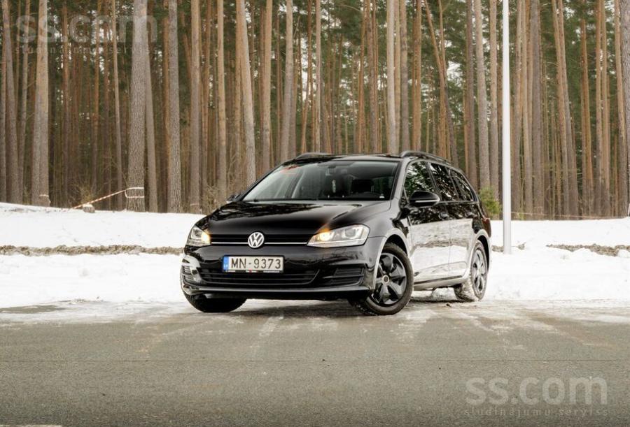 Black Volkswagen Golf 2016 in Riga, with an engine capacity of 1.60 L and mileage of 192 thousand km for 7290 €, photo 1 on AUTOMOTO.COM.LV