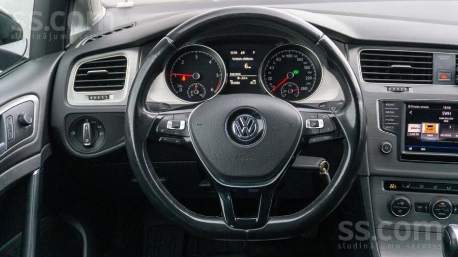 Black Volkswagen Golf 2016 in Riga, with an engine capacity of 1.60 L and mileage of 192 thousand km for 7290 €, photo 14 on AUTOMOTO.COM.LV