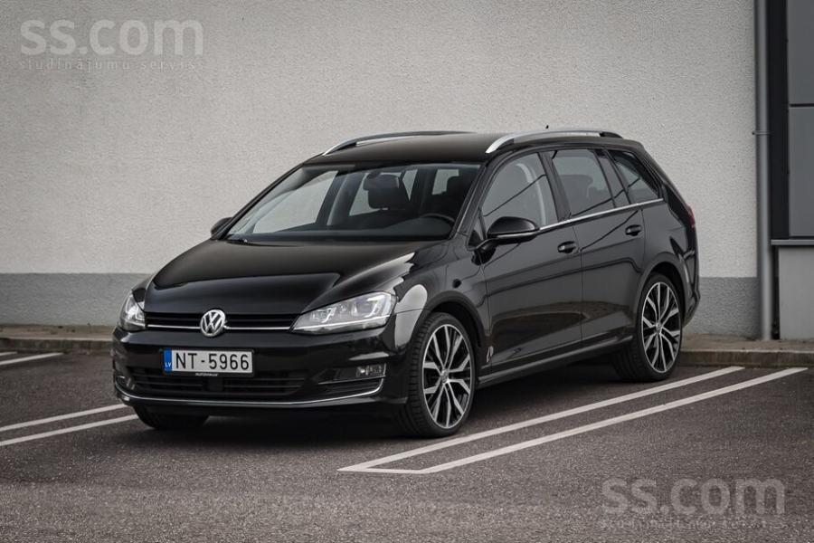 Black Volkswagen Golf 2016 in Riga, with an engine capacity of 2.00 L and mileage of 231 thousand km for 7750 €, photo 1 on AUTOMOTO.COM.LV