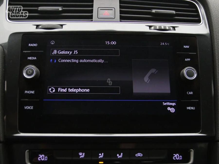 Black Volkswagen Golf 2017 in Vilnius, with an engine capacity of 1.60 L and mileage of 237 thousand km for 7599 €, photo 24 on AUTOMOTO.COM.LV