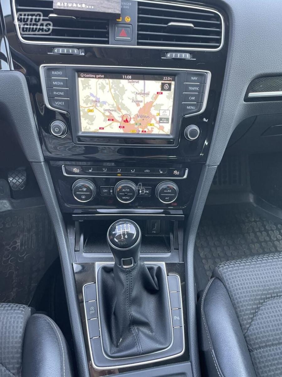 Melns Volkswagen Golf 2017 Viļņa, ar dzinēja tilpumu 1.60 L un nobraukumu 145 tūkst. km par 8450 €, foto 8 vietnē AUTOMOTO.COM.LV