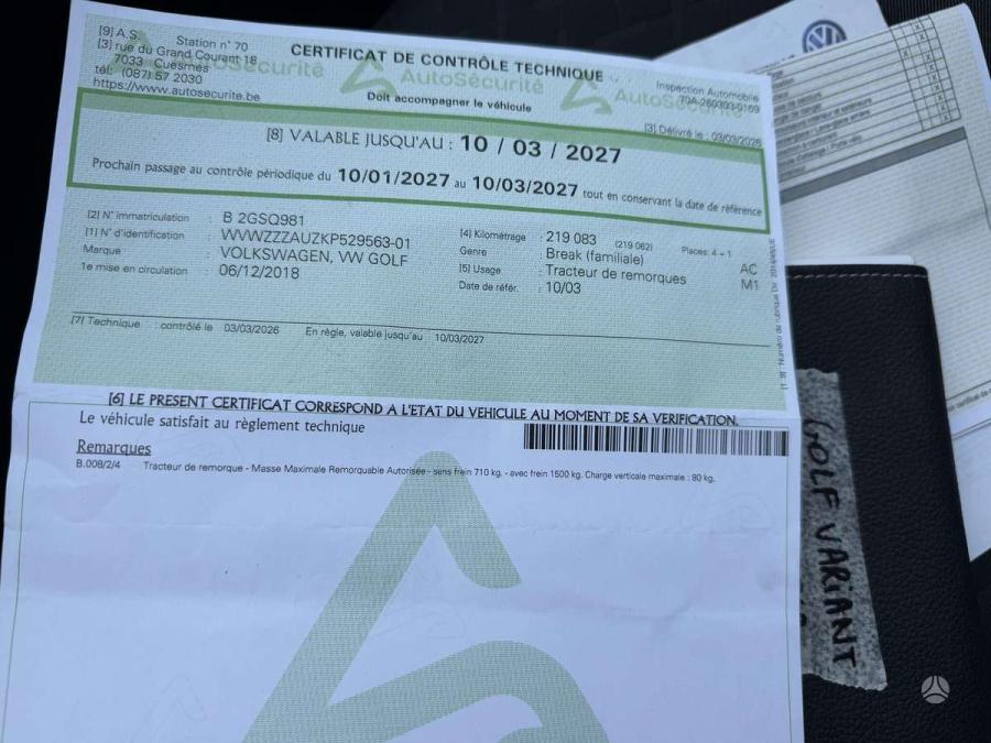 Черный Фольксваген Гольф 2018 в Расейняй, объемом двигателя 1.60 л и пробегом 230 тыс. км за 7999 €, фото 28 на AUTOMOTO.COM.LV