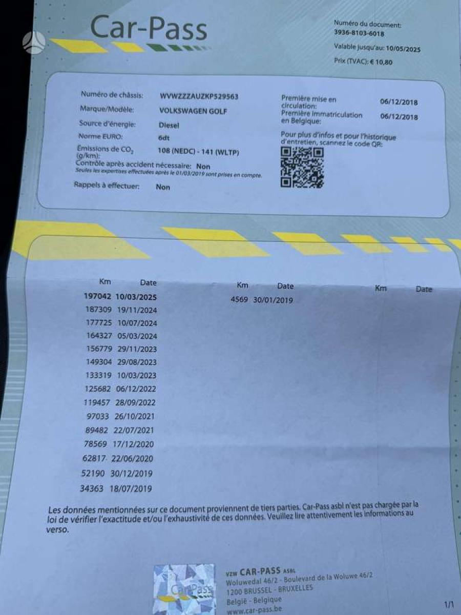 Черный Фольксваген Гольф 2018 в Расейняй, объемом двигателя 1.60 л и пробегом 230 тыс. км за 7999 €, фото 29 на AUTOMOTO.COM.LV