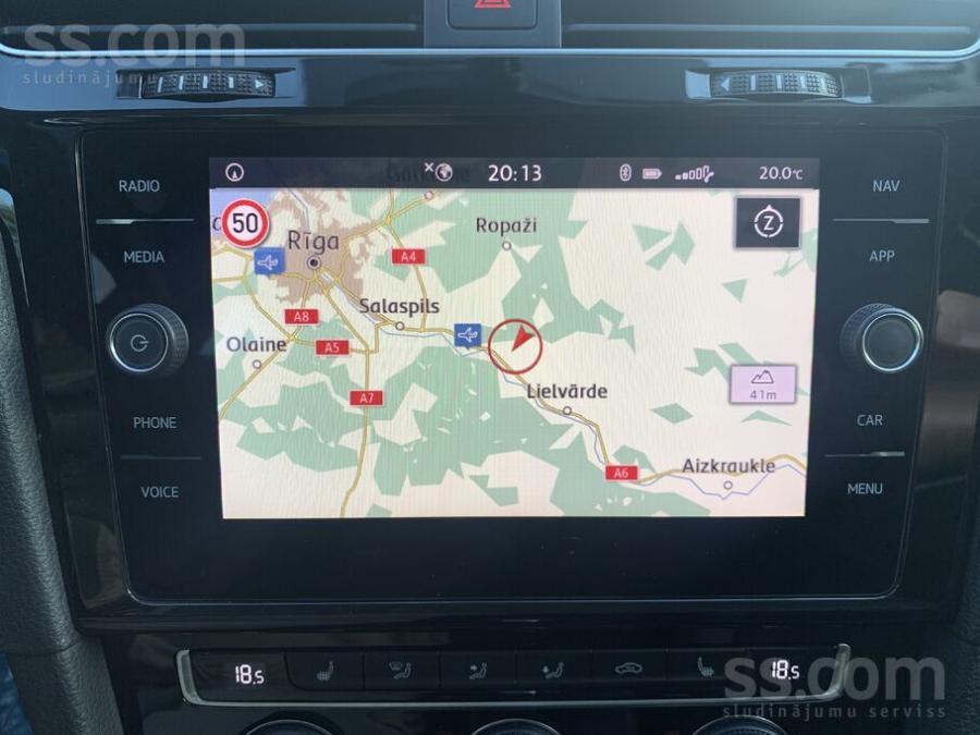 Black Volkswagen Golf 2019 in Ogre, with an engine capacity of 2.00 L and mileage of 182 thousand km for 11770 €, photo 18 on AUTOMOTO.COM.LV