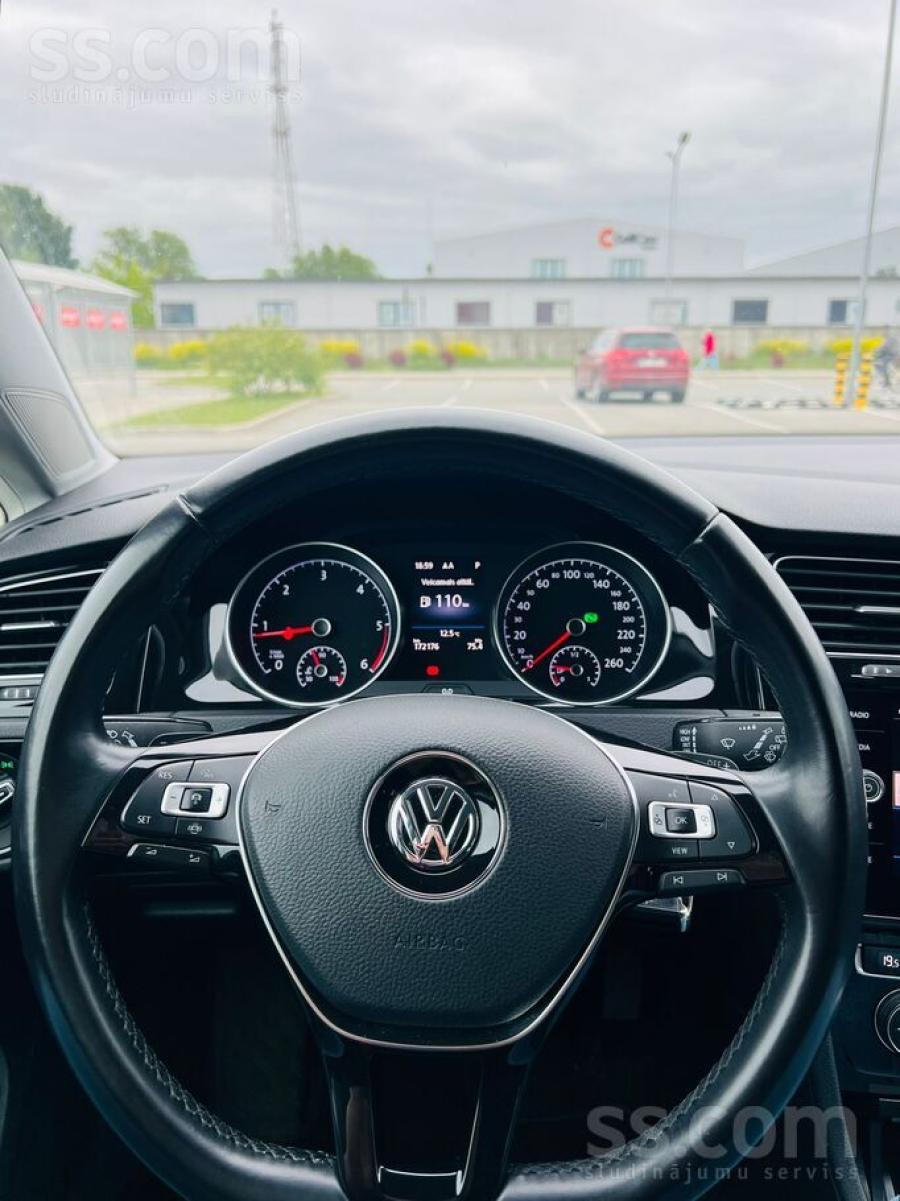 Black Volkswagen Golf 2019 in Riga, with an engine capacity of 2.00 L and mileage of 172 thousand km for 11700 €, photo 6 on AUTOMOTO.COM.LV