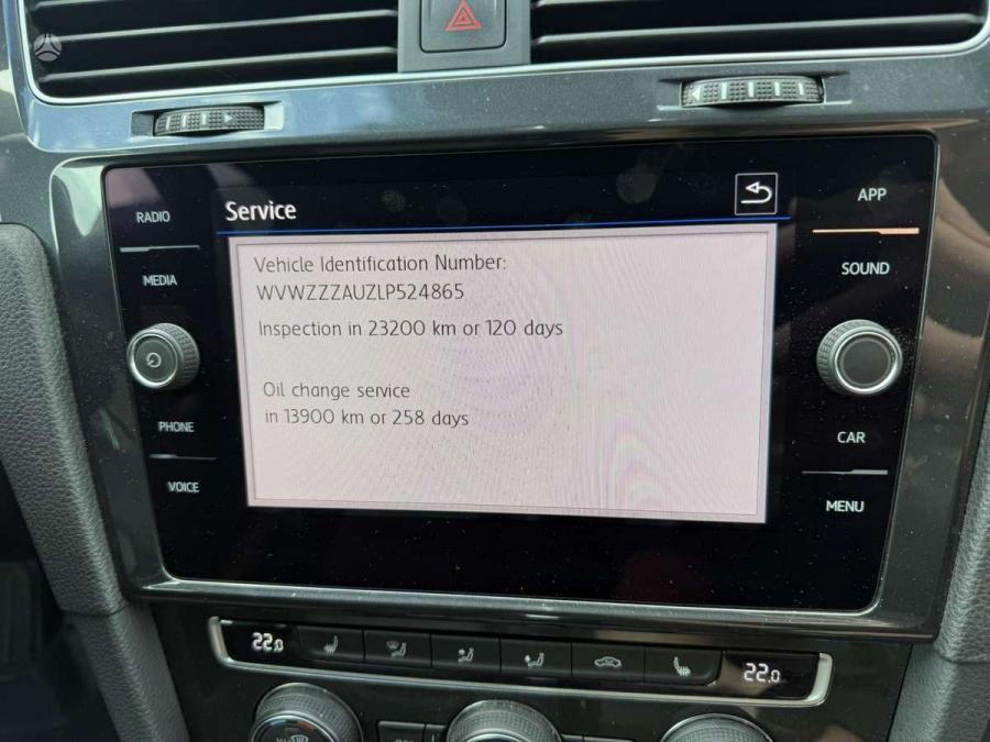 Black Volkswagen Golf 2019 in Vilnius, with an engine capacity of 1.50 L and mileage of 157 thousand km for 13950 €, photo 24 on AUTOMOTO.COM.LV