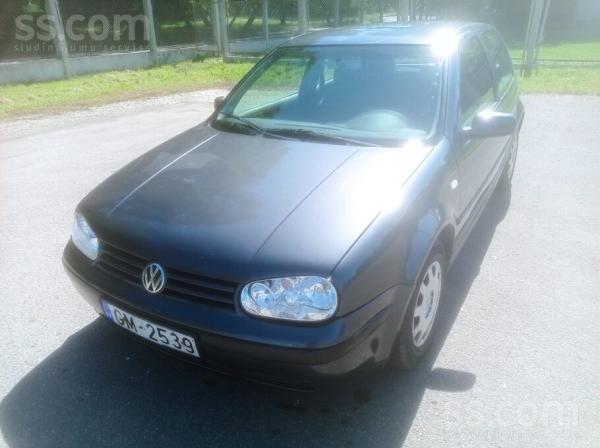 Blue Volkswagen Golf 1998 in Riga, with an engine capacity of 1.40 L and mileage of 188 thousand km for 800 €, photo 2 on AUTOMOTO.COM.LV