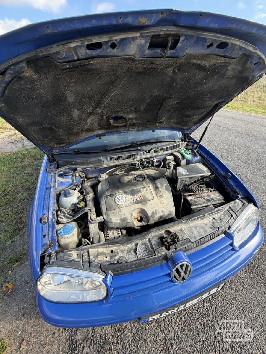 Zils Volkswagen Golf 1999 Viļņa, ar dzinēja tilpumu 1.90 L un nobraukumu 257 tūkst. km par 1100 €, foto 3 vietnē AUTOMOTO.COM.LV