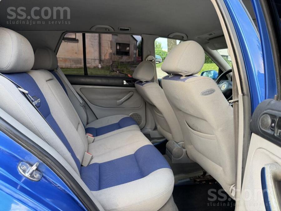 Blue Volkswagen Golf 2000 in Valmiera, with an engine capacity of 1.90 L and mileage of 284 thousand km for 1700 €, photo 14 on AUTOMOTO.COM.LV