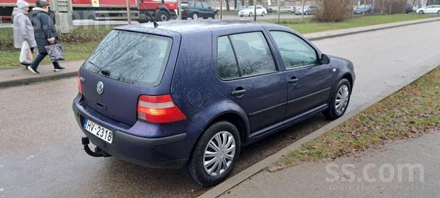 Blue Volkswagen Golf 2002 in Riga, with an engine capacity of 1.90 L and mileage of 0 thousand km for 800 €, photo 2 on AUTOMOTO.COM.LV