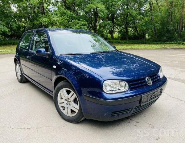 Blue Volkswagen Golf 2002 in Riga, with an engine capacity of 1.40 L and mileage of 0 thousand km for 1590 €, photo 1 on AUTOMOTO.COM.LV