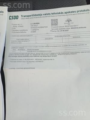 Синий Фольксваген Гольф 2005 в Резекне, объемом двигателя 1.90 л и пробегом 273 тыс. км за 1700 €, фото 10 на AUTOMOTO.COM.LV