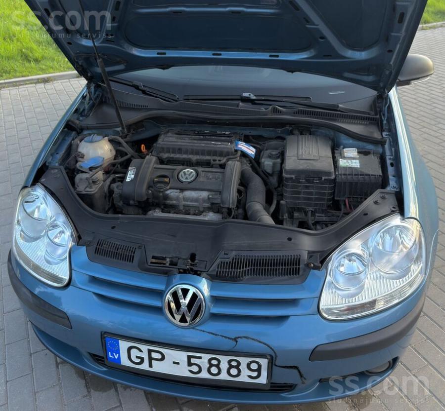 Blue Volkswagen Golf 2007 in Riga, with an engine capacity of 1.40 L and mileage of 204 thousand km for 1899 €, photo 9 on AUTOMOTO.COM.LV