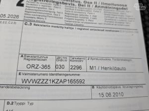 Zils Volkswagen Golf 2010 Radviliškis, ar dzinēja tilpumu 1.20 L un nobraukumu 225 tūkst. km par 1500 €, foto 19 vietnē AUTOMOTO.COM.LV