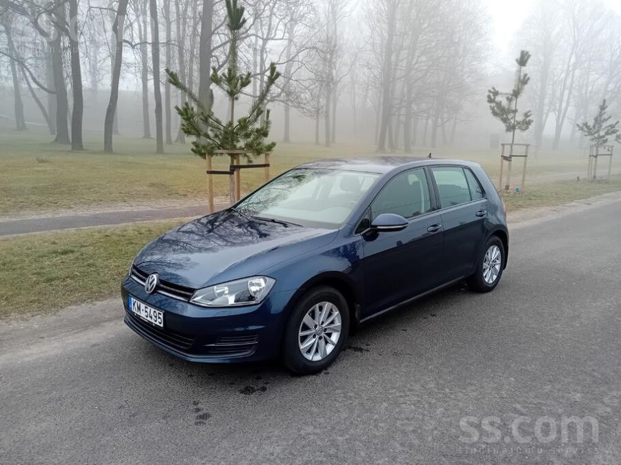 Blue Volkswagen Golf 2016 in Riga, with an engine capacity of 1.20 L and mileage of 77 thousand km for 10500 €, photo 1 on AUTOMOTO.COM.LV