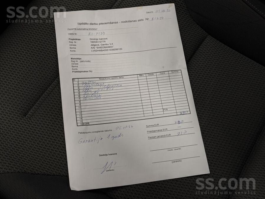 Zils Volkswagen Golf 2016 Jūrmala, ar dzinēja tilpumu 2.00 L un nobraukumu 204 tūkst. km par 8950 €, foto 33 vietnē AUTOMOTO.COM.LV