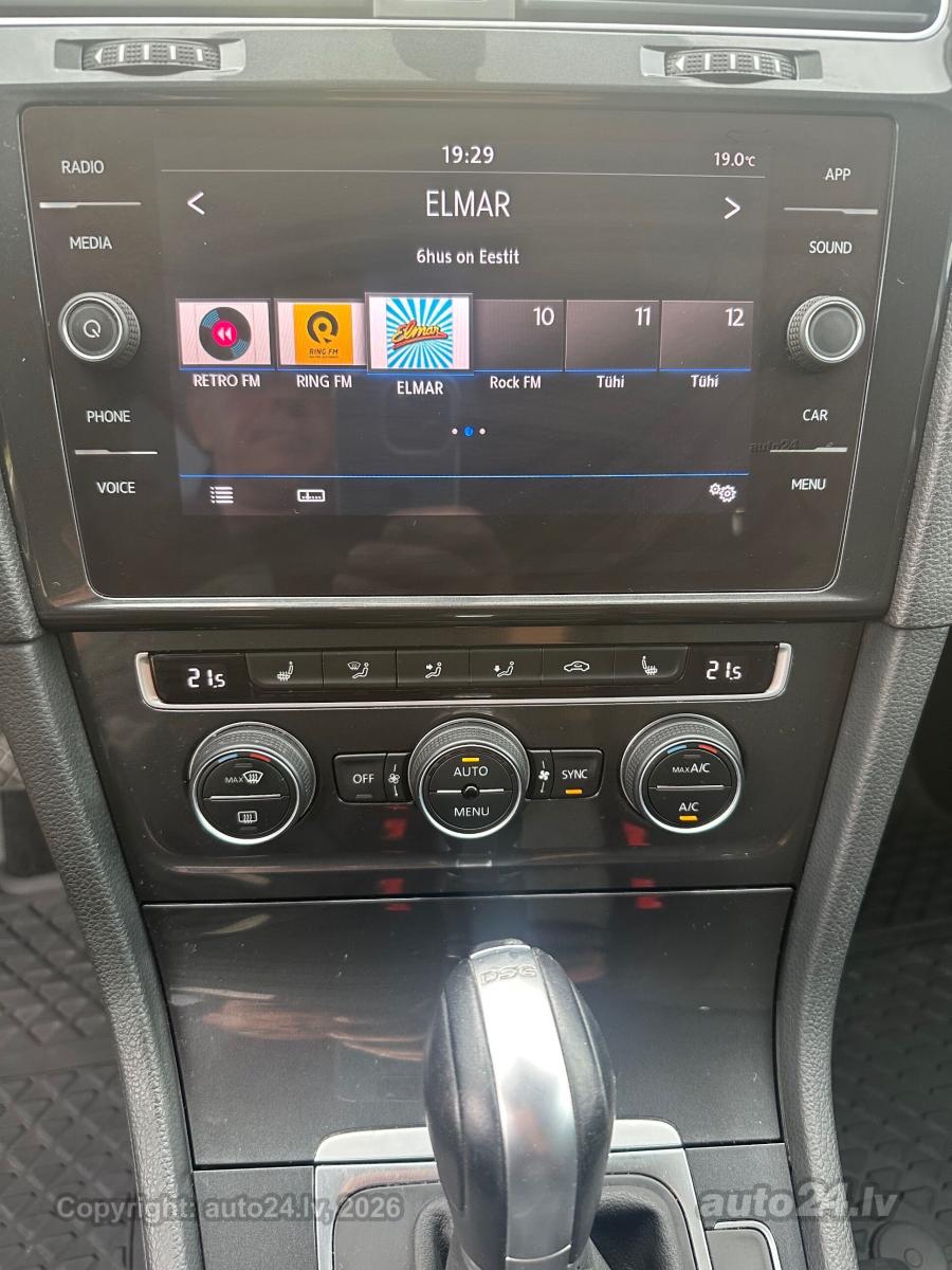 Zils Volkswagen Golf 2019 Tallina, ar dzinēja tilpumu 1.50 L un nobraukumu 232 tūkst. km par 9200 €, foto 14 vietnē AUTOMOTO.COM.LV
