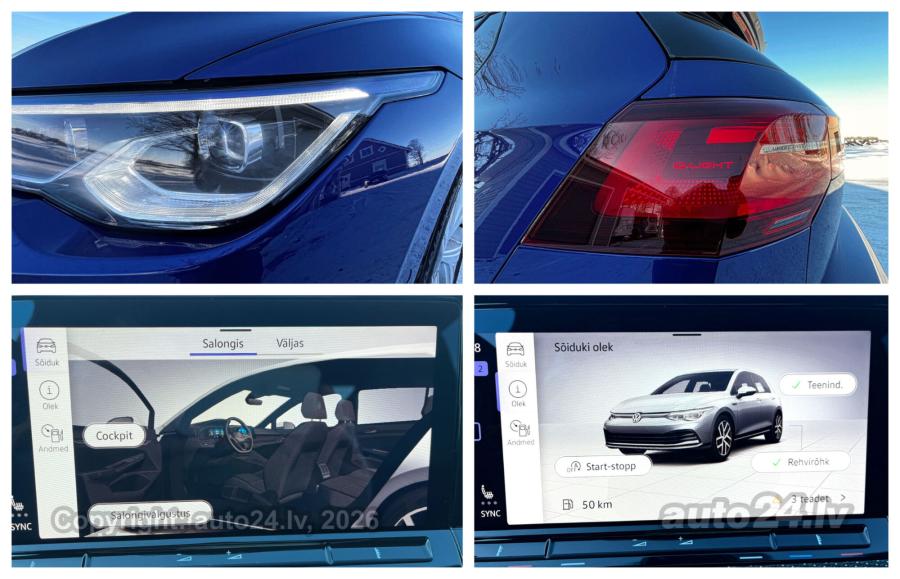 Blue Volkswagen Golf 2021 in Tallinn, with an engine capacity of 2.00 L and mileage of 70 thousand km for 33500 €, photo 14 on AUTOMOTO.COM.LV
