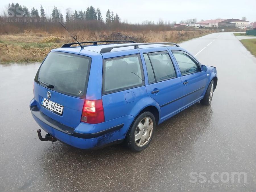 Zils Volkswagen Golf 1999 Gulbene, ar dzinēja tilpumu 1.90 L un nobraukumu 449 tūkst. km par 1395 €, foto 4 vietnē AUTOMOTO.COM.LV
