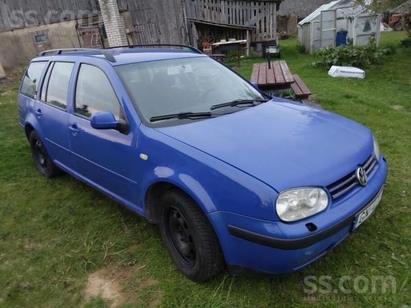 Blue Volkswagen Golf 1999 in Bauska, with an engine capacity of 1.90 L and mileage of 383 thousand km for 1100 €, photo 2 on AUTOMOTO.COM.LV