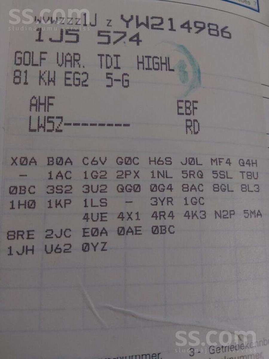 Zils Volkswagen Golf 1999 Bauska, ar dzinēja tilpumu 1.90 L un nobraukumu 383 tūkst. km par 1100 €, foto 16 vietnē AUTOMOTO.COM.LV