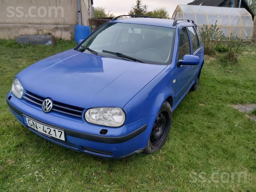 Blue Volkswagen Golf 1999 in Bauska, with an engine capacity of 1.90 L and mileage of 383 thousand km for 1000 €, photo 1 on AUTOMOTO.COM.LV