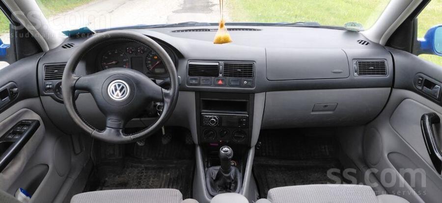 Blue Volkswagen Golf 1999 in Jelgava, with an engine capacity of 2.00 L and mileage of 235 thousand km for 1200 €, photo 6 on AUTOMOTO.COM.LV