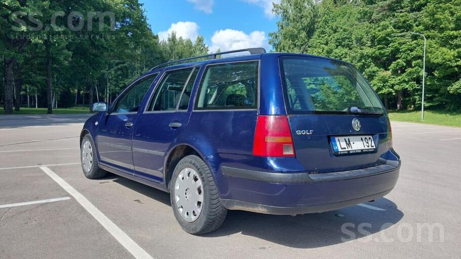 Blue Volkswagen Golf 1999 in Aluksne, with an engine capacity of 1.90 L and mileage of 0 thousand km for 1250 €, photo 7 on AUTOMOTO.COM.LV