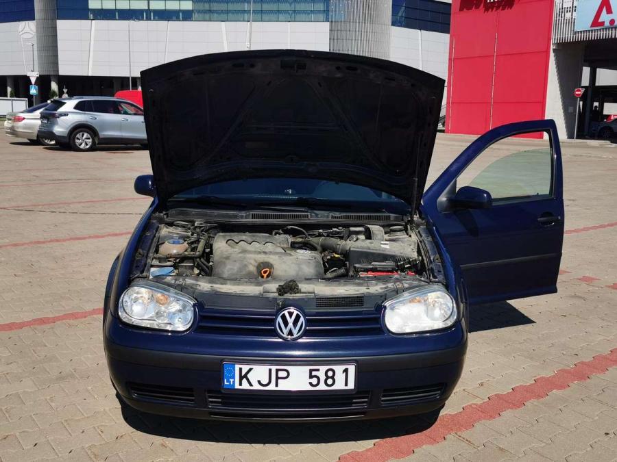 Blue Volkswagen Golf 2001 in Vilnius, with an engine capacity of 1.98 L and mileage of 229 thousand km for 650 €, photo 12 on AUTOMOTO.COM.LV