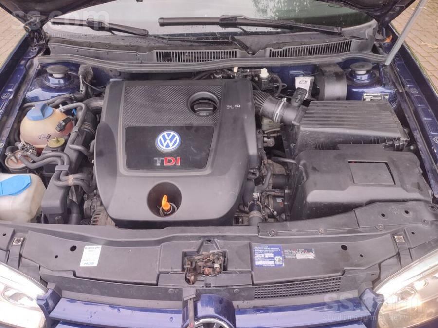 Blue Volkswagen Golf 2001 in Tukums, with an engine capacity of 1.90 L and mileage of 287 thousand km for 1550 €, photo 13 on AUTOMOTO.COM.LV