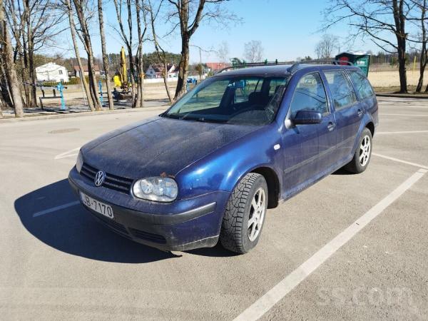 Blue Volkswagen Golf 2003 in Riga, with an engine capacity of 1.90 L and mileage of 366 thousand km for 1650 €, photo 1 on AUTOMOTO.COM.LV