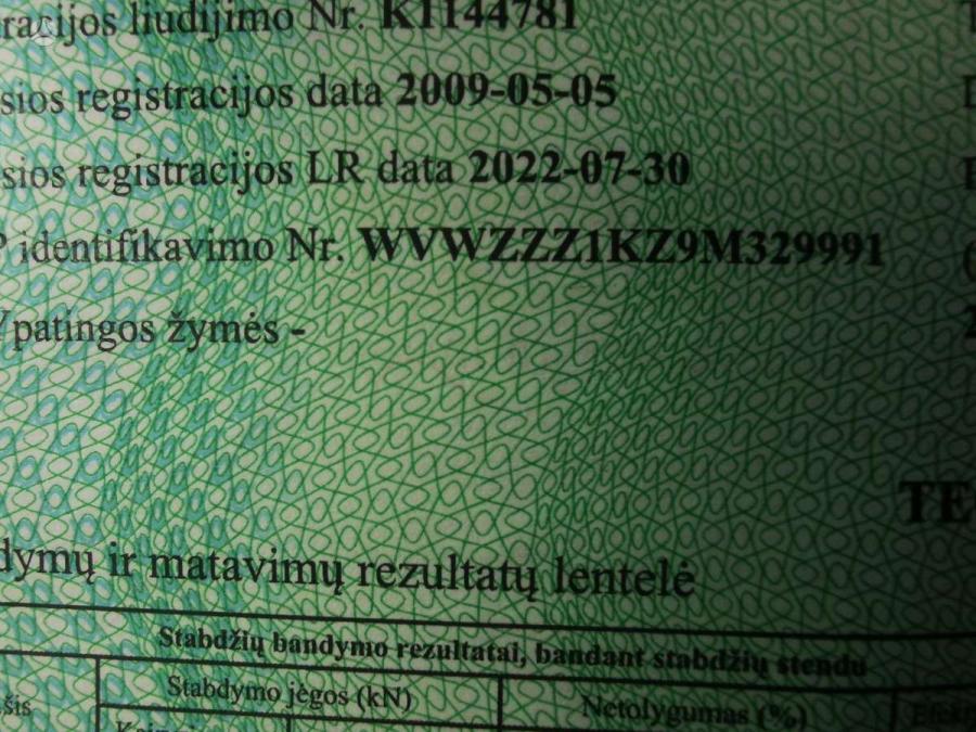 Синий Фольксваген Гольф 2009 в Вильнюс, объемом двигателя 1.90 л и пробегом 312 тыс. км за 2950 €, фото 5 на AUTOMOTO.COM.LV