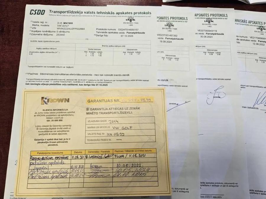 Синий Фольксваген Гольф 2014 в Екабпилс, объемом двигателя 2.00 л и пробегом 258 тыс. км за 6990 €, фото 32 на AUTOMOTO.COM.LV