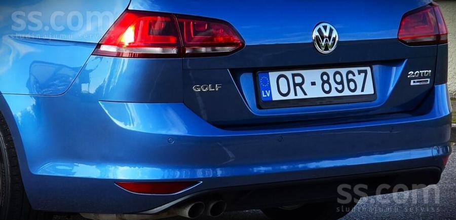 Blue Volkswagen Golf 2014 in Tukums, with an engine capacity of 2.00 L and mileage of 250 thousand km for 8500 €, photo 23 on AUTOMOTO.COM.LV
