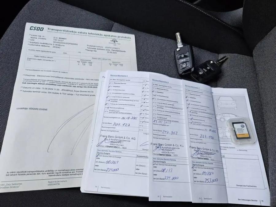 Синий Фольксваген Гольф 2016 в Екабпилс, объемом двигателя 1.60 л и пробегом 253 тыс. км за 6790 €, фото 28 на AUTOMOTO.COM.LV