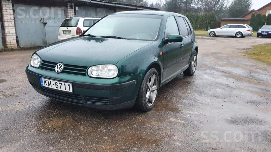 Zaļš Volkswagen Golf 1998 Rīga, ar dzinēja tilpumu 1.60 L un nobraukumu 310 tūkst. km par 1350 €, foto 1 vietnē AUTOMOTO.COM.LV