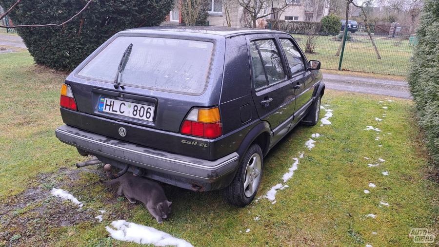 Grey Volkswagen Golf 1988 in Sakiai, with an engine capacity of 1.60 L and mileage of 249 thousand km for 800 €, photo 8 on AUTOMOTO.COM.LV