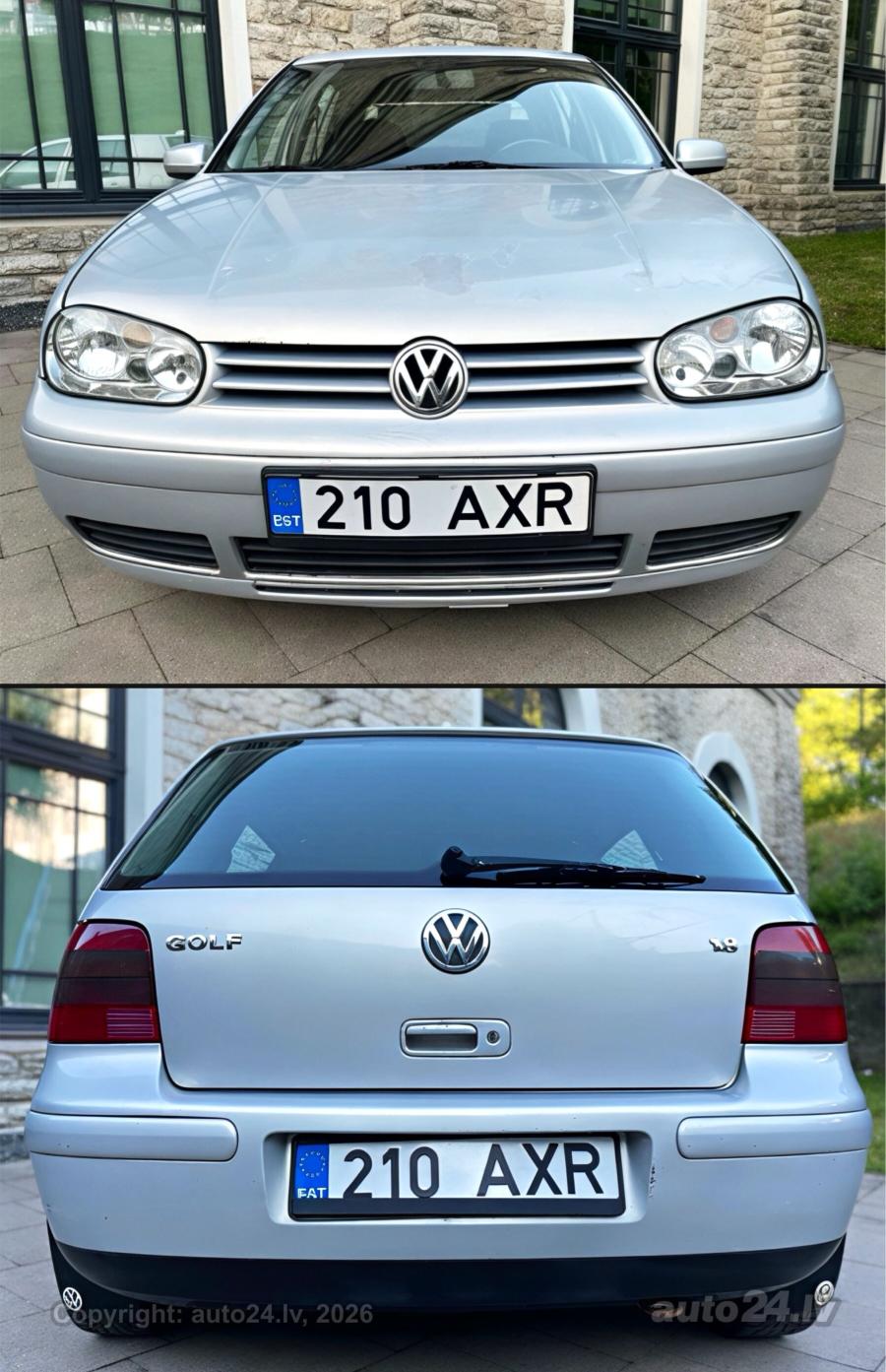 Pelēks Volkswagen Golf 1998 Tallina, ar dzinēja tilpumu 1.80 L un nobraukumu 143 tūkst. km par 1699 €, foto 7 vietnē AUTOMOTO.COM.LV