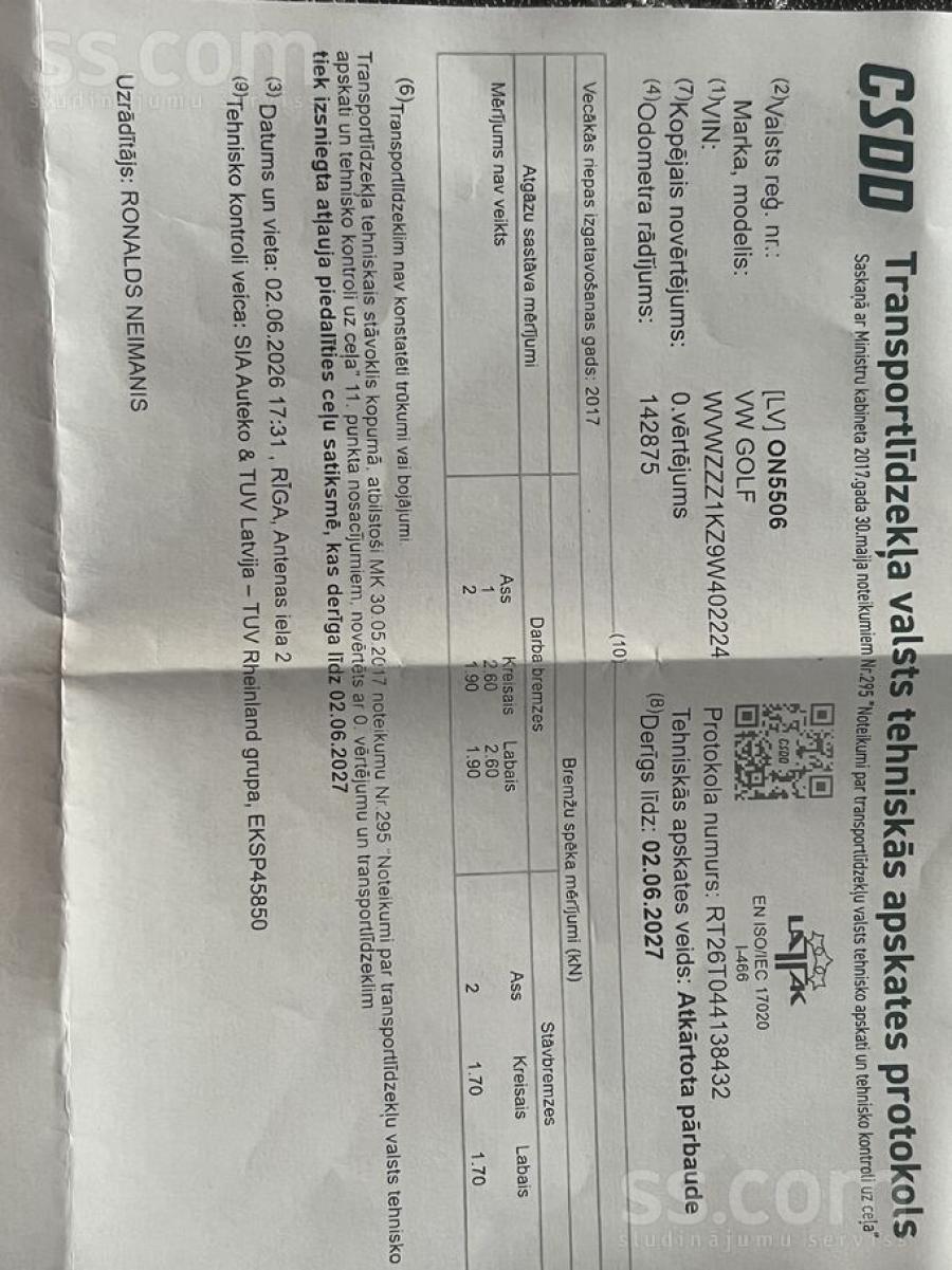 Pelēks Volkswagen Golf 2008 Rīga, ar dzinēja tilpumu 1.40 L un nobraukumu 143 tūkst. km par 5000 €, foto 32 vietnē AUTOMOTO.COM.LV