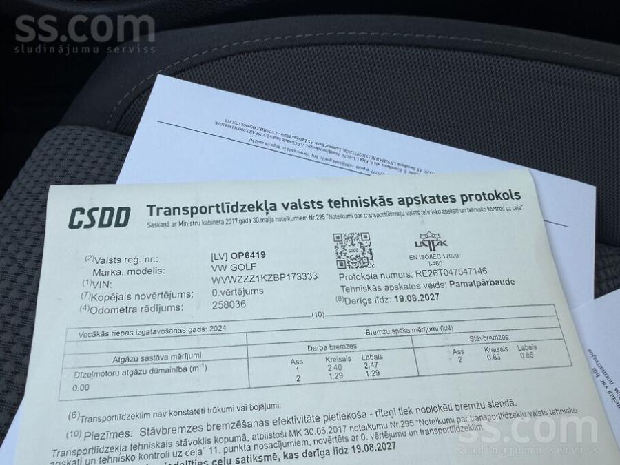 Pelēks Volkswagen Golf 2011 Rēzekne, ar dzinēja tilpumu 1.60 L un nobraukumu 0 tūkst. km par 4450 €, foto 18 vietnē AUTOMOTO.COM.LV