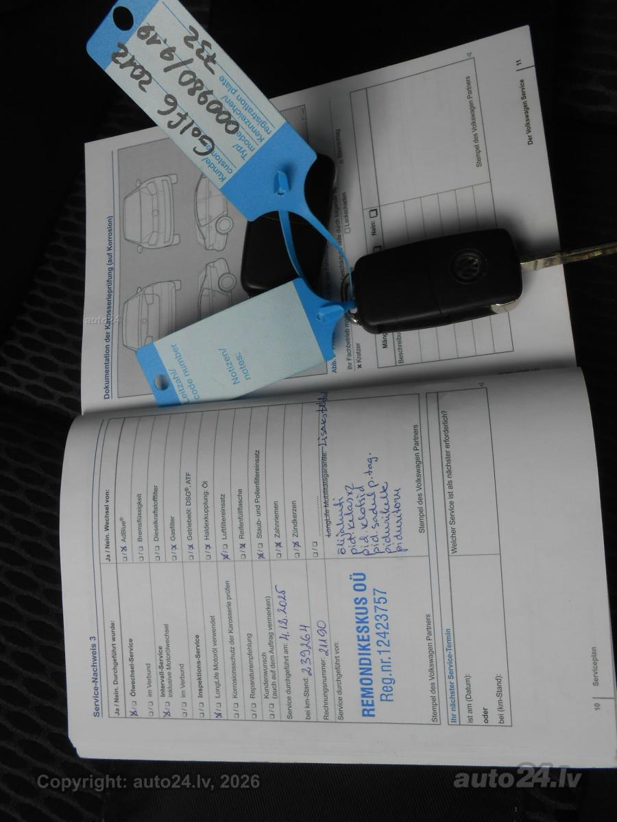 Pelēks Volkswagen Golf 2012 Viljandi, ar dzinēja tilpumu 1.60 L un nobraukumu 251 tūkst. km par 3990 €, foto 13 vietnē AUTOMOTO.COM.LV