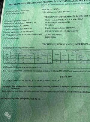 Серый Фольксваген Гольф 2013 в Каунас, объемом двигателя 1.20 л и пробегом 284 тыс. км за 5500 €, фото 16 на AUTOMOTO.COM.LV