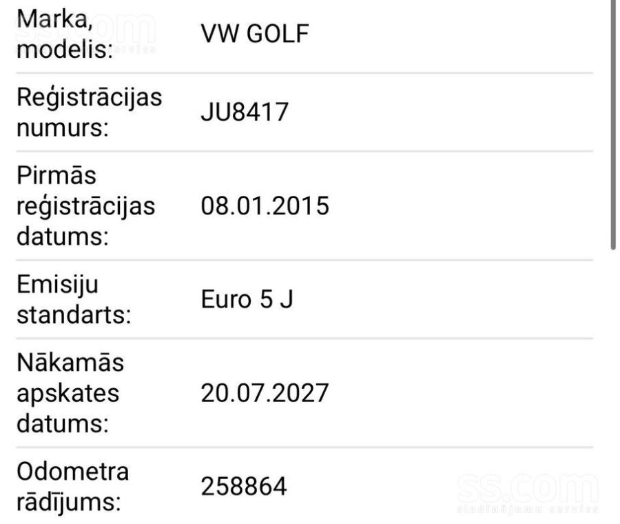 Pelēks Volkswagen Golf 2015 Rīga, ar dzinēja tilpumu 1.40 L un nobraukumu 259 tūkst. km par 5990 €, foto 25 vietnē AUTOMOTO.COM.LV