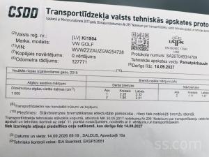 Серый Фольксваген Гольф 2016 в Салдус, объемом двигателя 2.00 л и пробегом 128 тыс. км за 10000 €, фото 16 на AUTOMOTO.COM.LV