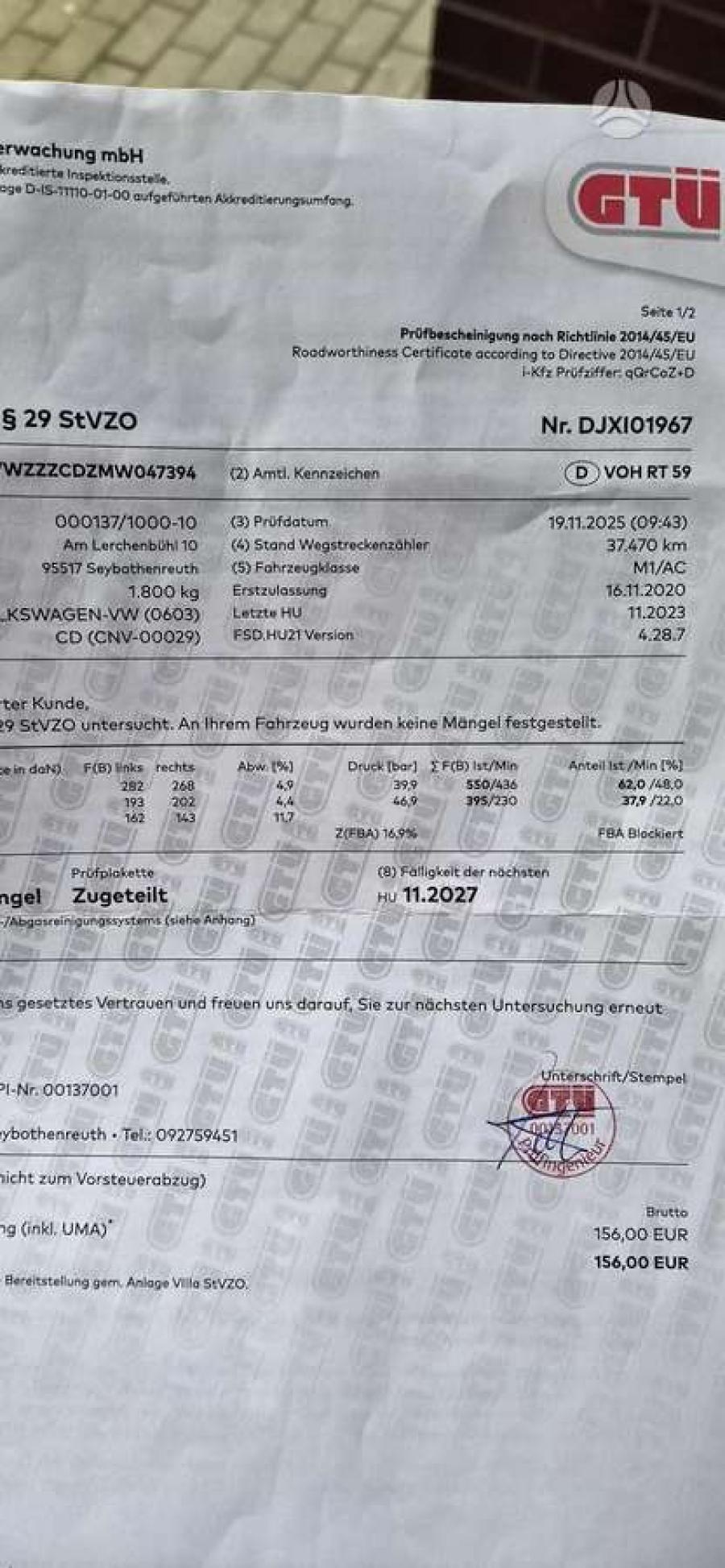 Серый Фольксваген Гольф 2020 в Вильнюс, объемом двигателя 1.50 л и пробегом 45 тыс. км за 15500 €, фото 13 на AUTOMOTO.COM.LV
