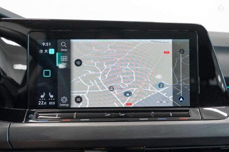 Pelēks Volkswagen Golf 2022 Viļņa, ar dzinēja tilpumu 1.40 L un nobraukumu 104 tūkst. km par 20900 €, foto 17 vietnē AUTOMOTO.COM.LV