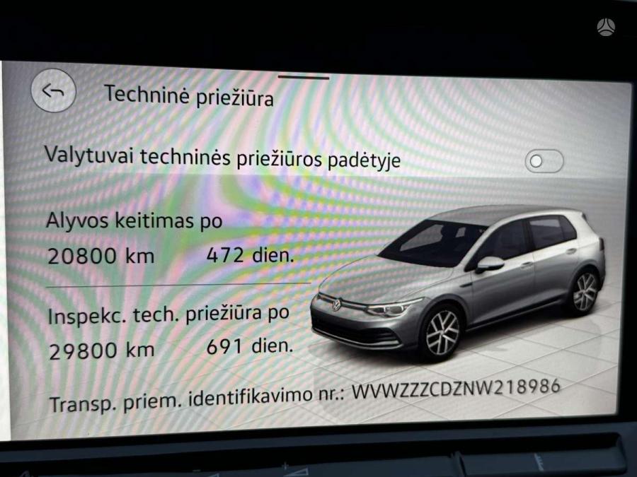 Grey Volkswagen Golf 2022 in Kaunas, with an engine capacity of 1.00 L and mileage of 56 thousand km for 16250 €, photo 40 on AUTOMOTO.COM.LV
